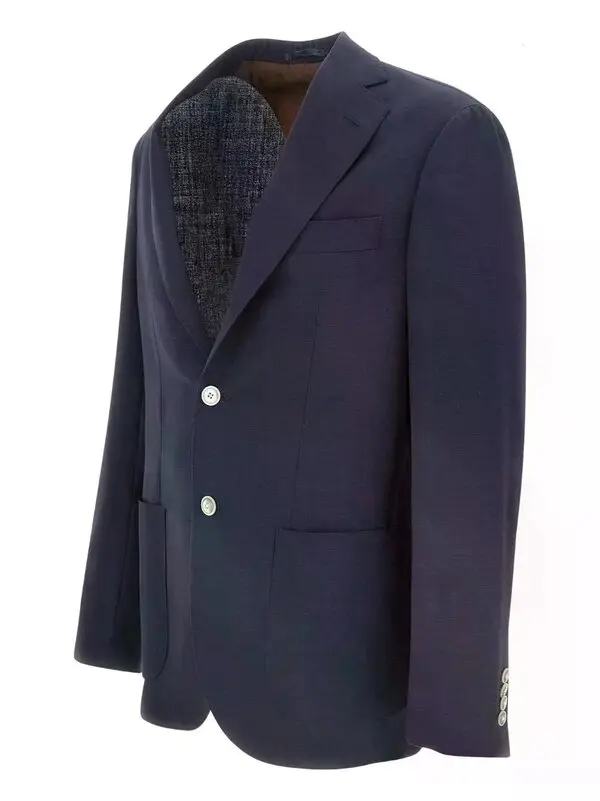 BARBA NAPOLI Button Blazer - Blue