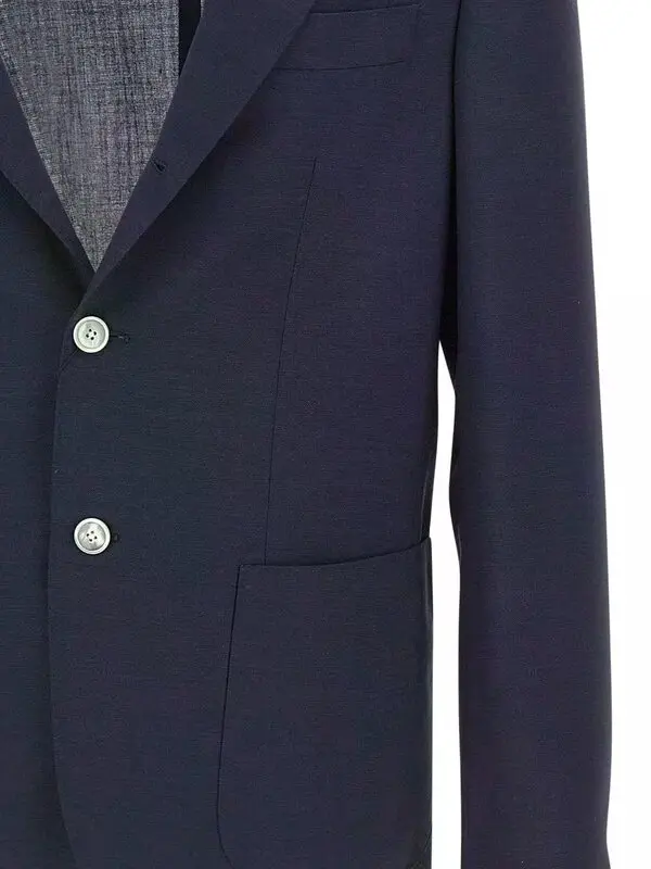 BARBA NAPOLI Button Blazer - Blue