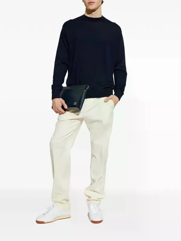 Paul & Shark Wool Round Neck Long Sleeve Sweater - Blue