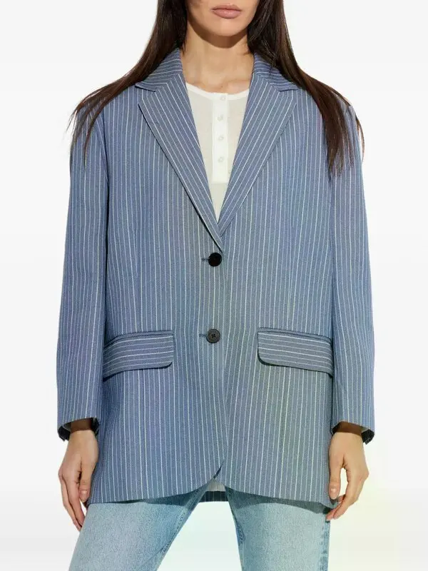 Munthe Pinstripe Button Blazer