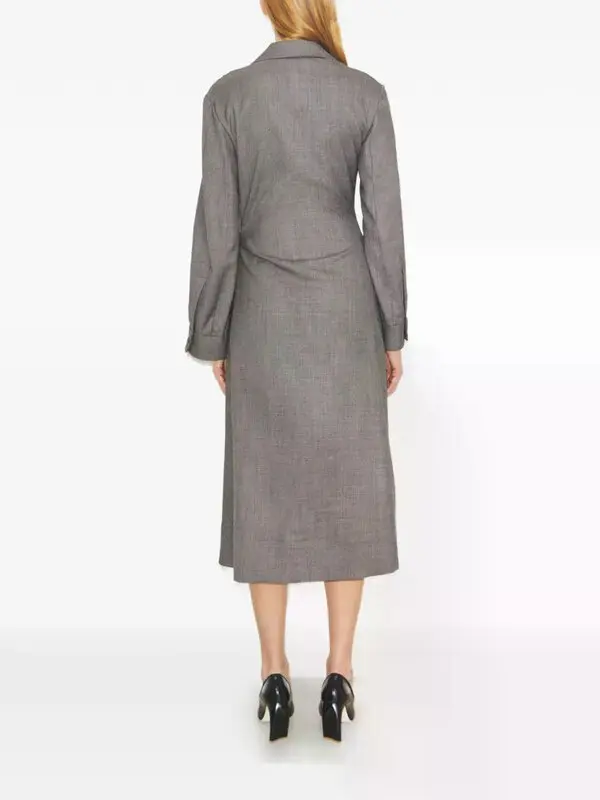Tory Burch Wool Wrap Dress With Buckle Detail