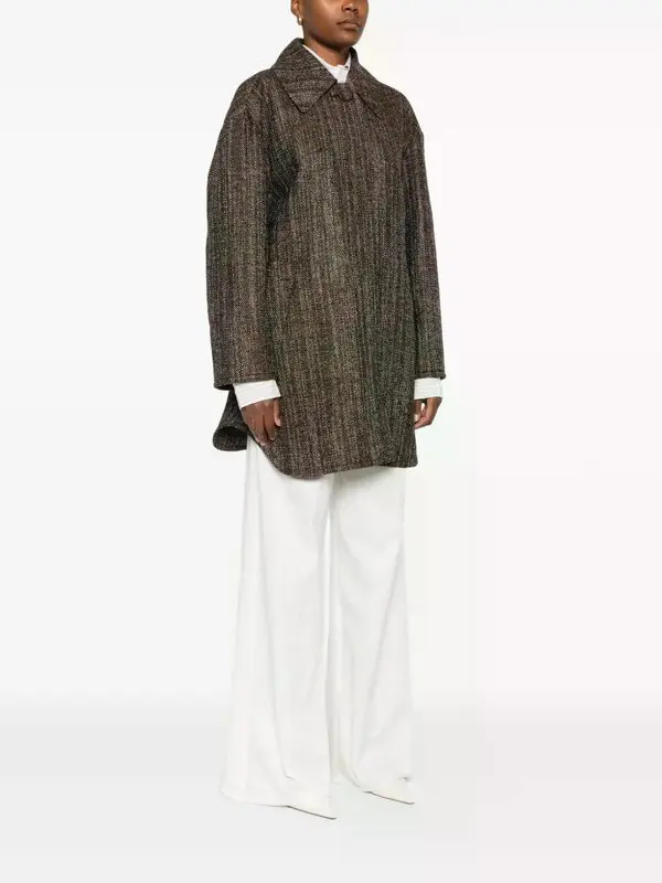 Fendi Tweed Collared Coat