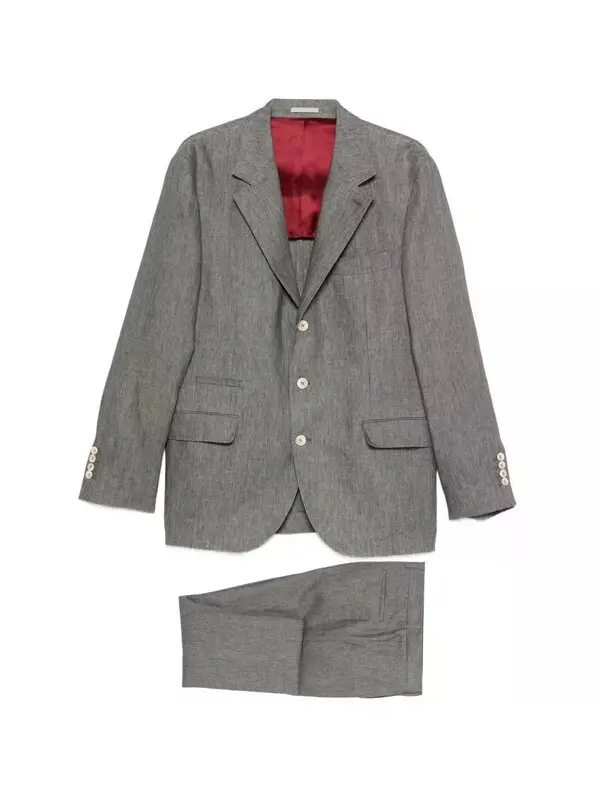 Brunello Cucinelli Buttoned Suit - Grey