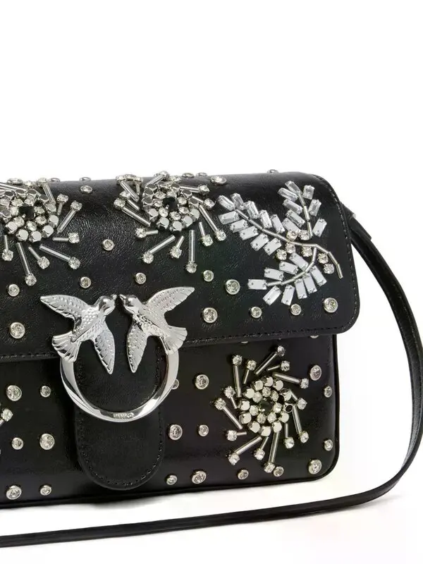 Pinko Love Birds Embellished Shoulder Bag