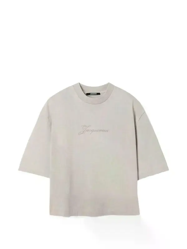 Jacquemus Embroidered Logo Cropped T-shirt