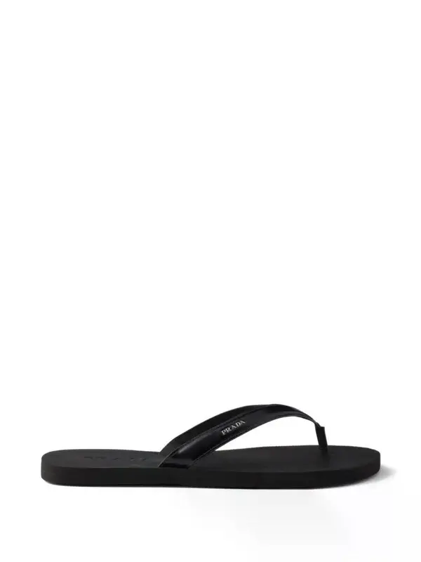 Prada Logo Embossed Sandals