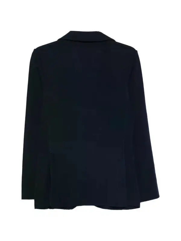 LARDINI Brooch Knit Blazer - Blue