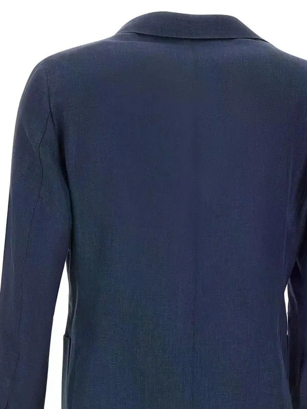 BARBA NAPOLI Button Blazer - Blue