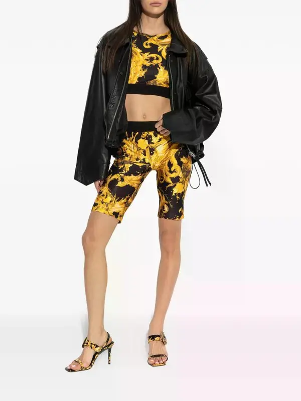 Versace Baroque-printed Legging Shorts