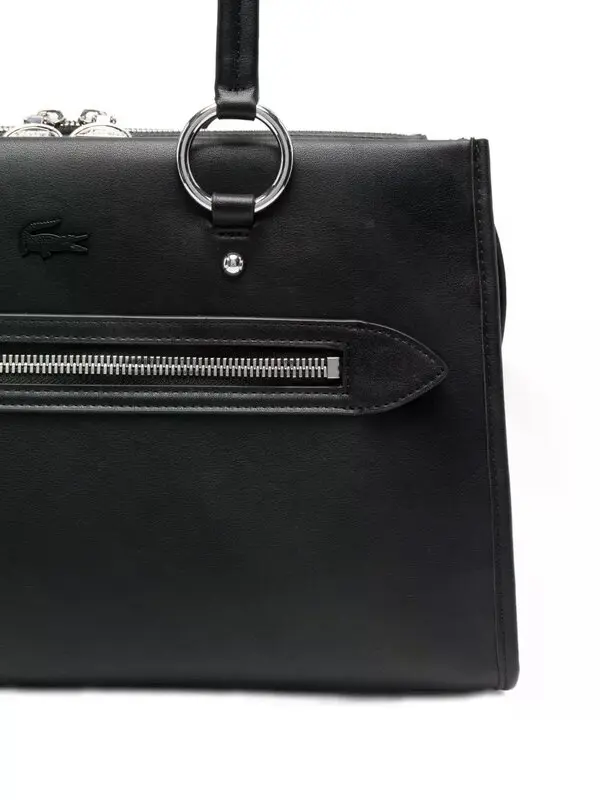 Lacoste Ring-detail Shoulder Bag - Black