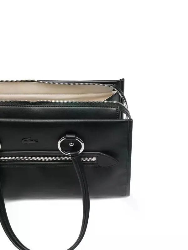 Lacoste Ring-detail Shoulder Bag - Black