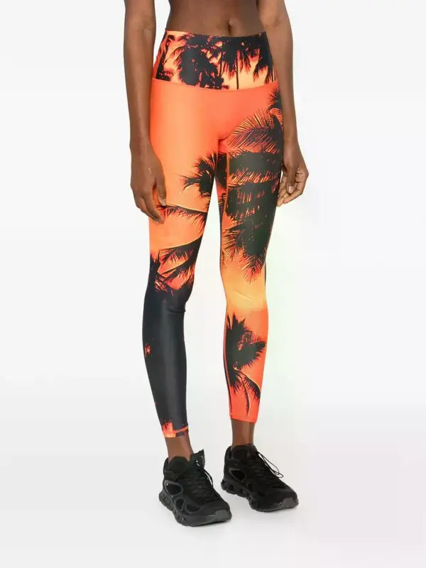 BLUE SKY INN Palm-print Performance Leggings