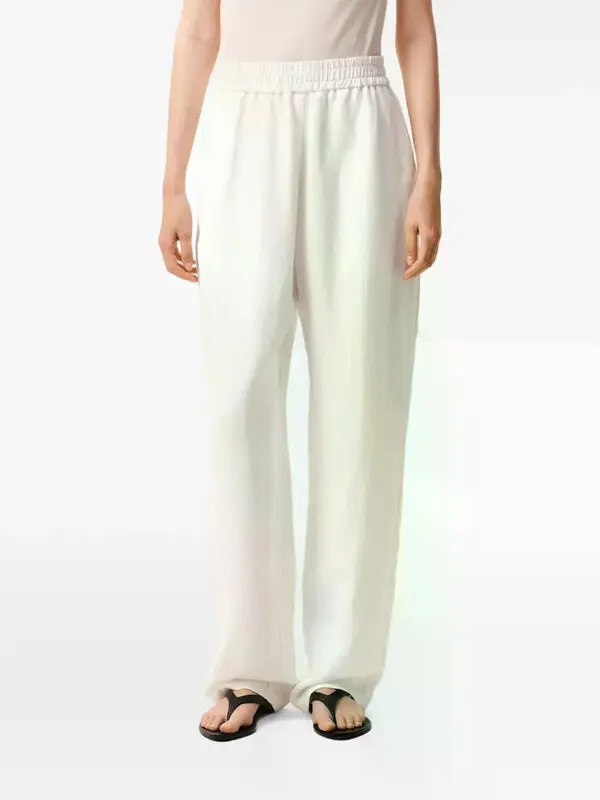 AMI Paris Blended Linen Elasticated Waist Trousers