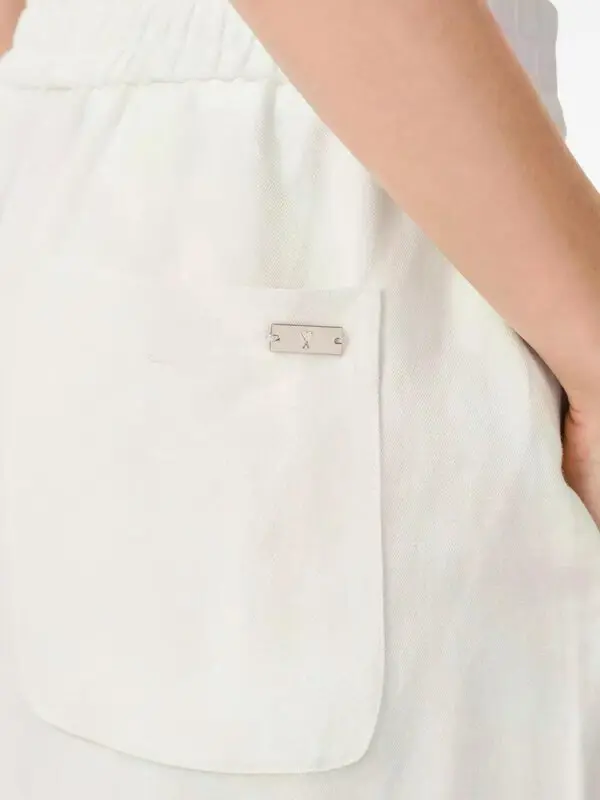AMI Paris Blended Linen Elasticated Waist Trousers