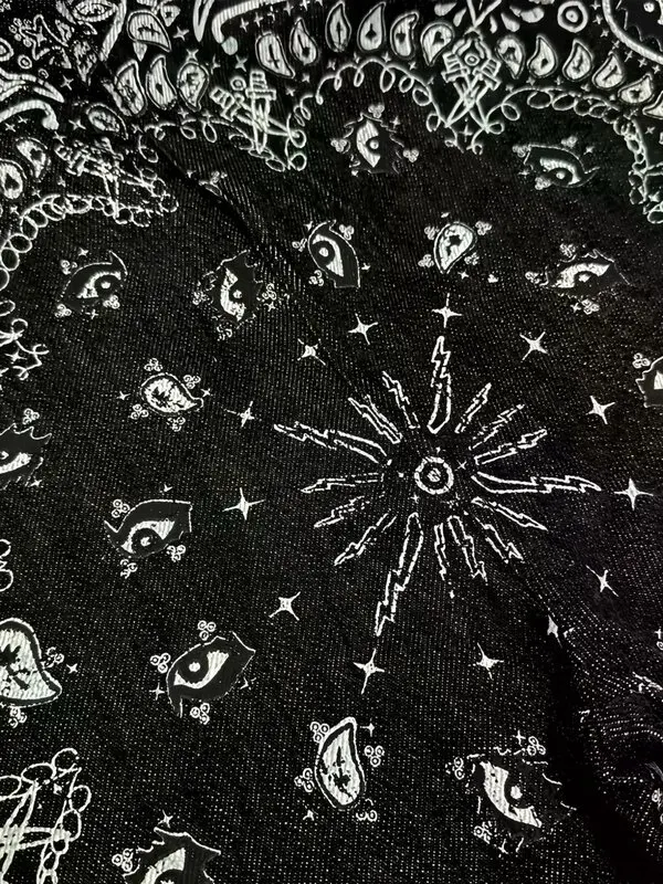 HACULLA. Distressed Paisley-pattern Denim Shorts