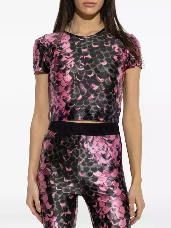 Versace Print Cropped T-shirt