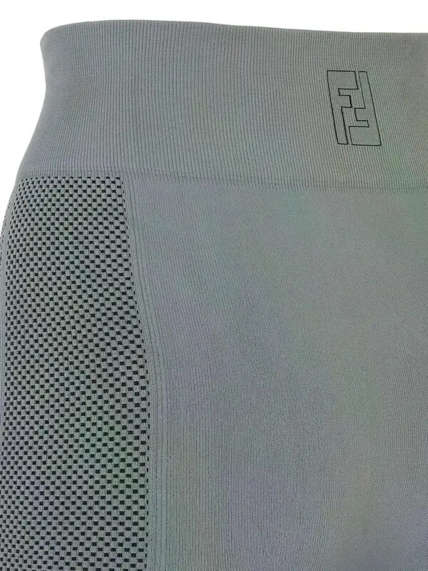 Fendi Logo Embroidered Leggings
