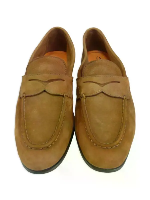 Santoni Penny Loafers - Brown
