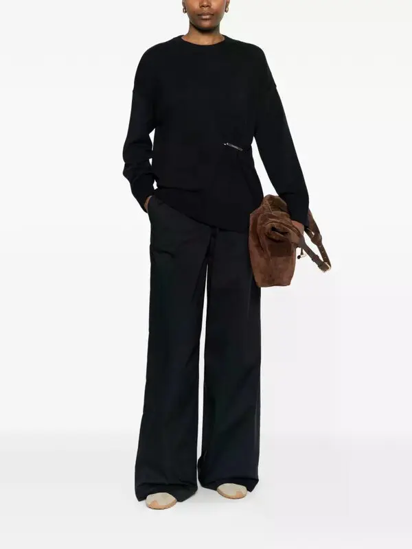 Aspesi Elasticated Wide-leg Trousers