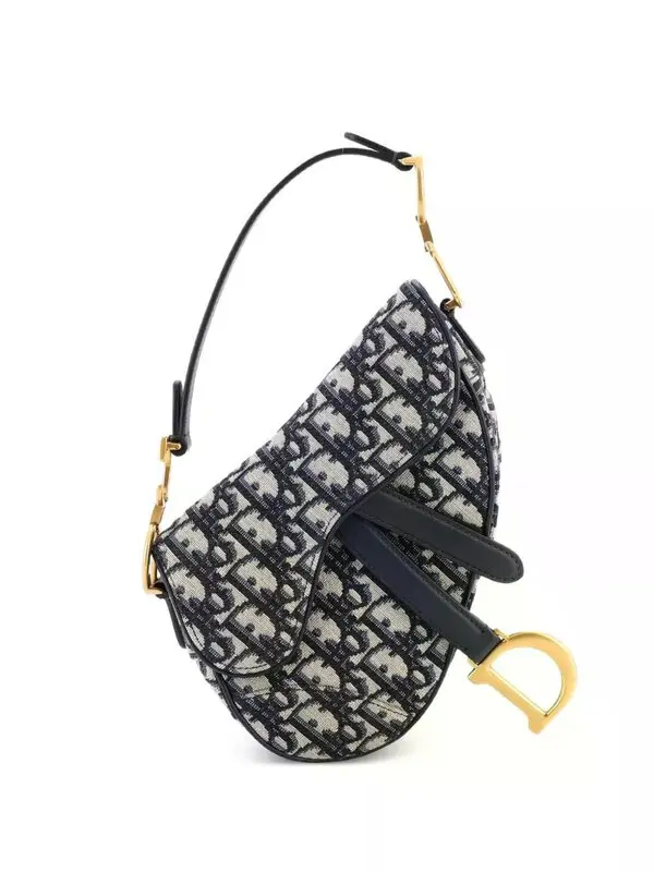 Dior Saddle Handbag Oblique Canvas Mini Shoulder Bag - Blue