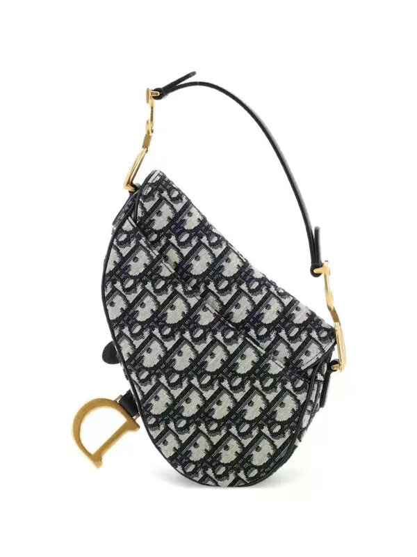Dior Saddle Handbag Oblique Canvas Mini Shoulder Bag - Blue