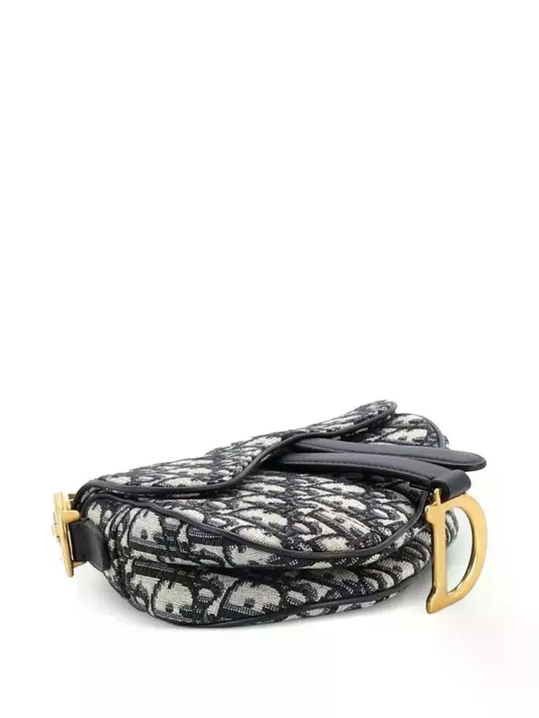Dior Saddle Handbag Oblique Canvas Mini Shoulder Bag - Blue