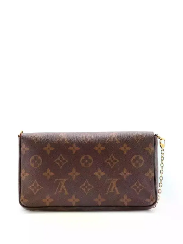 LOUIS VUITTON Felicie Pochette Monogram Canvas Crossbody Bag - Brown