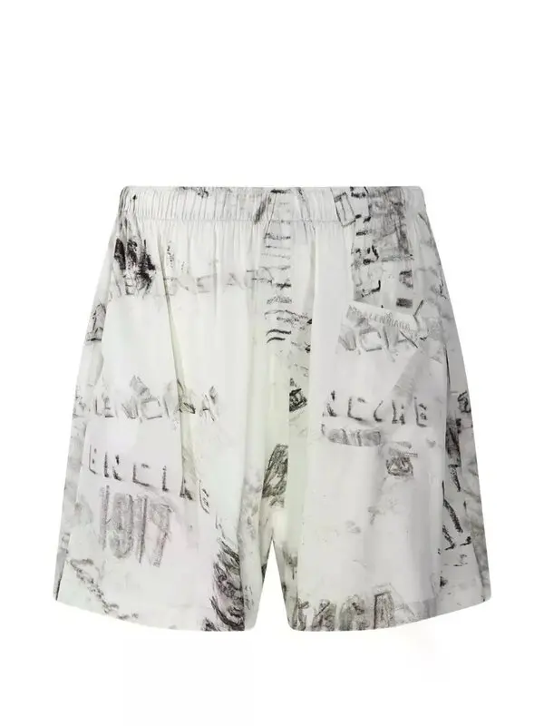 Balenciaga Print Pyjama Shorts