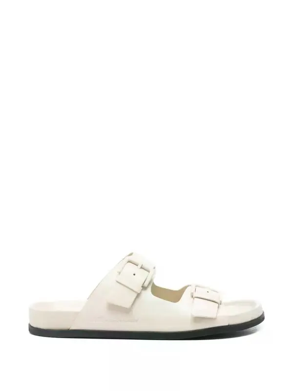 AMI Paris Buckles Leather Sandals - Neutrals