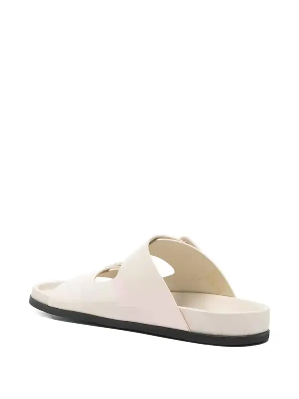 AMI Paris Buckles Leather Sandals - Neutrals