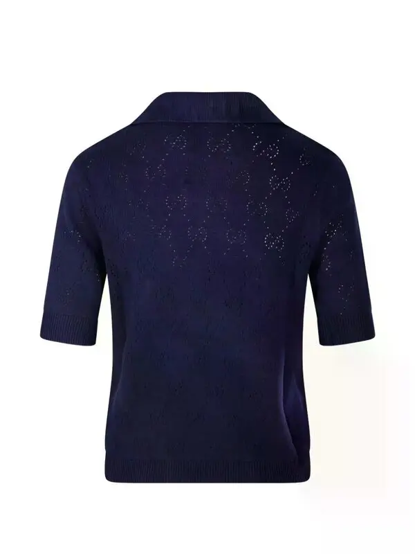 Gucci Gg Pointelle Polo Top