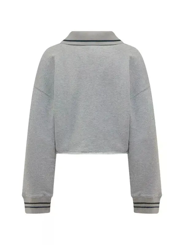 Off-White Cropped Script Sweatshirt