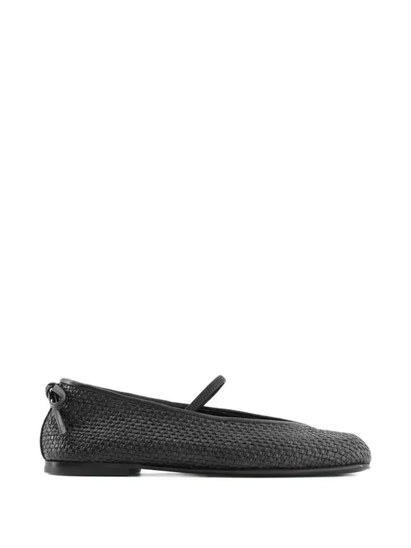NODALETO Raffia Bow Ballet Flats