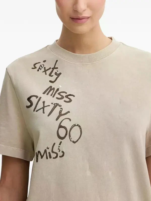 Miss Sixty Embroidered T-shirt - Neutrals