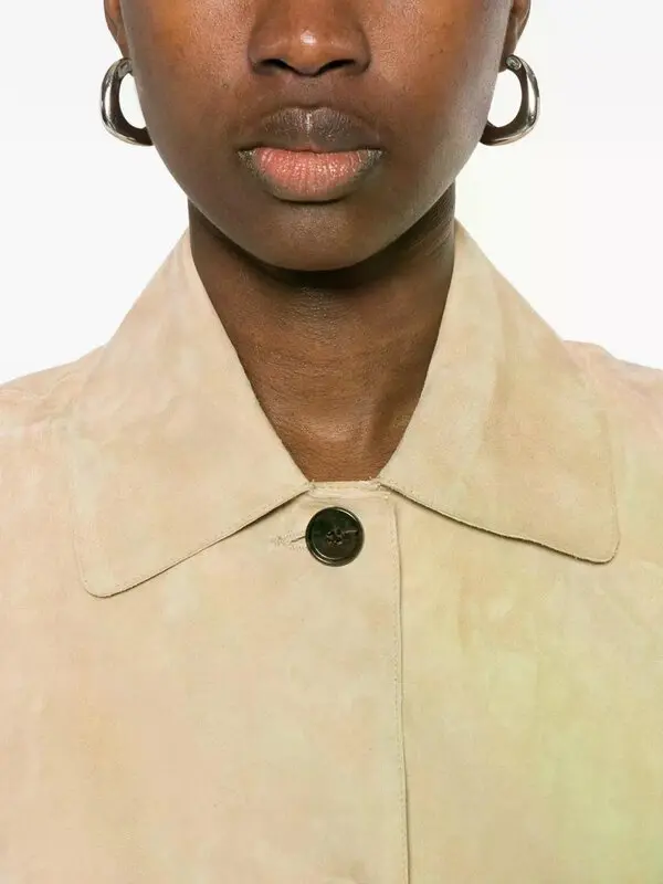 ARMA Button-fastening Suede Jacket - Neutrals