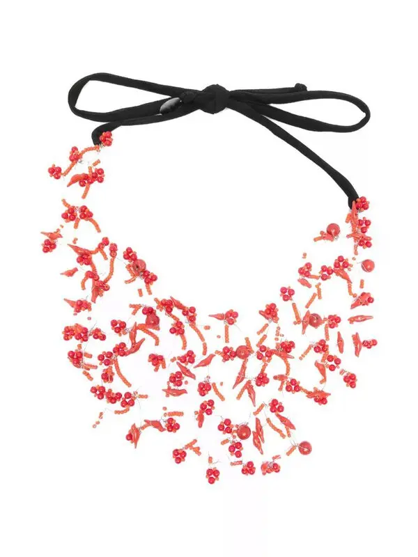 MARIA CALDERARA Beaded Necklace - Red