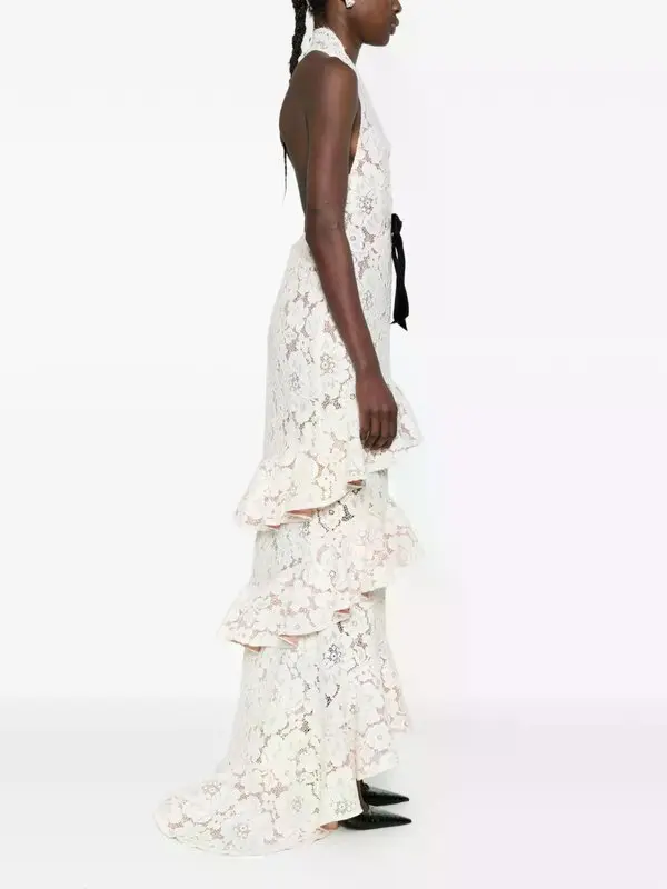 Retrofete Senara Lace Ruffled Maxi Dress