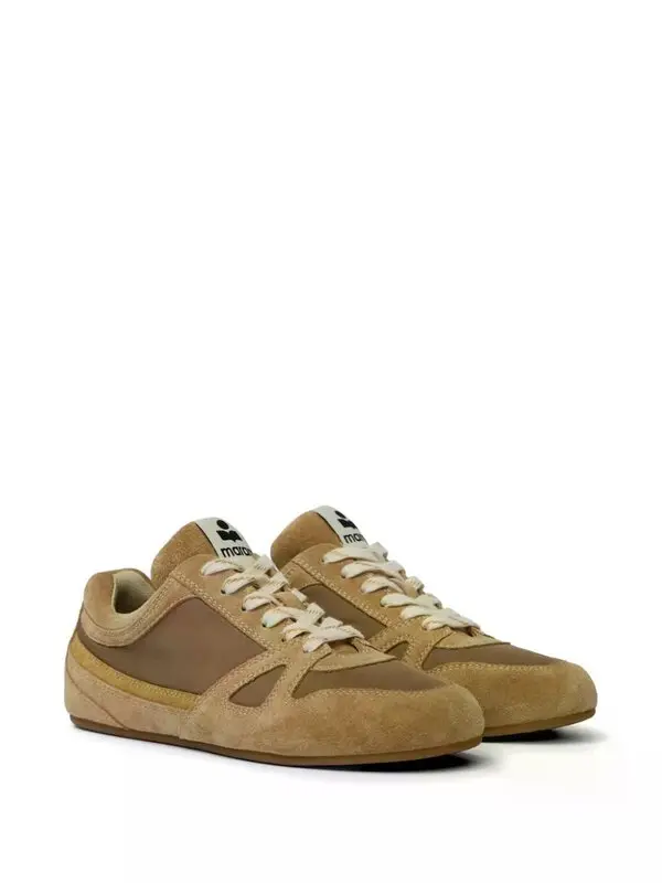 Isabel Marant Étoile Senny Low-top Suede And Nylon Sneakers - Neutrals