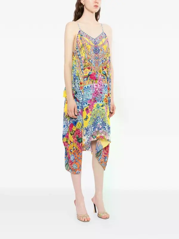 Camilla Floral Print Shoulder-strap Dress