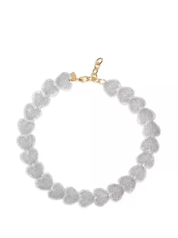 CRYSTAL HAZE Jelly Heart Necklace - Silver