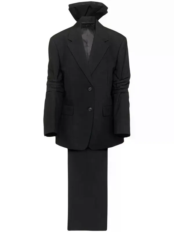 Prada Bow-detail Single-breasted Coat