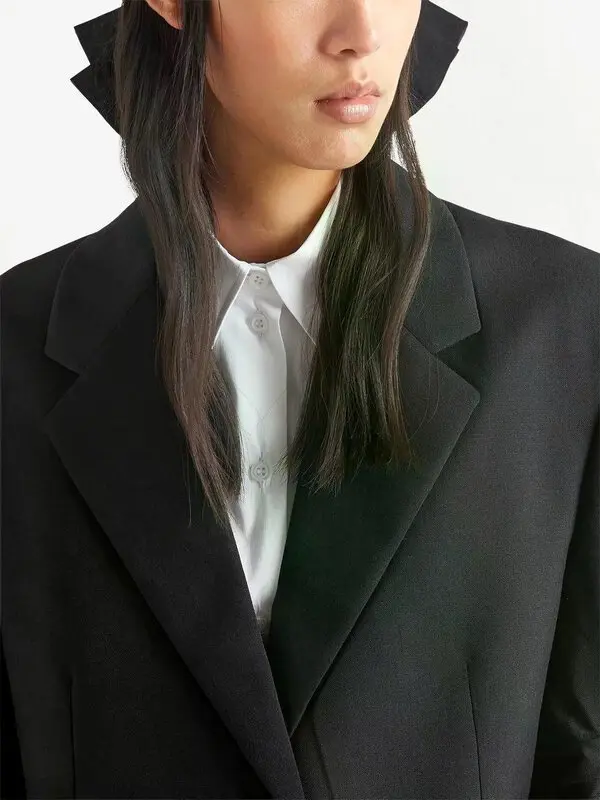 Prada Bow-detail Single-breasted Coat