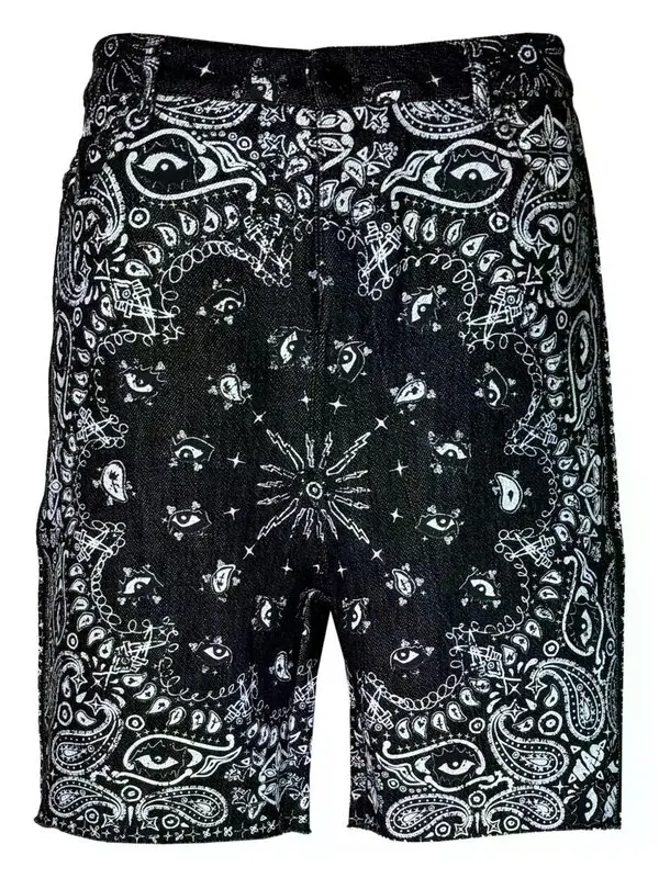 HACULLA. Paisley-pattern Denim Shorts