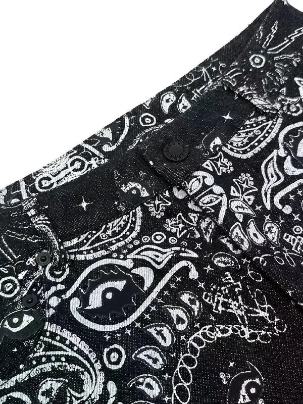 HACULLA. Paisley-pattern Denim Shorts