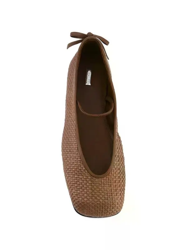 NODALETO Bulla Node Woven Tie Ballet Flats