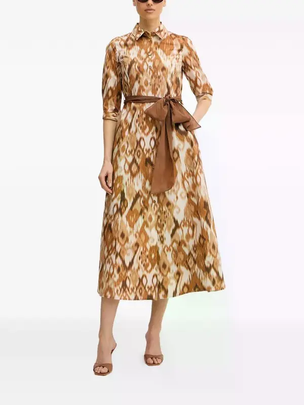 Luisa Spagnoli Printed Tie-waist Dress
