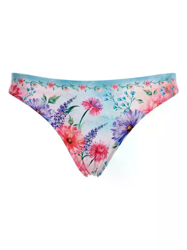 Agua Bendita Ilu Floral Bikini Bottom - White