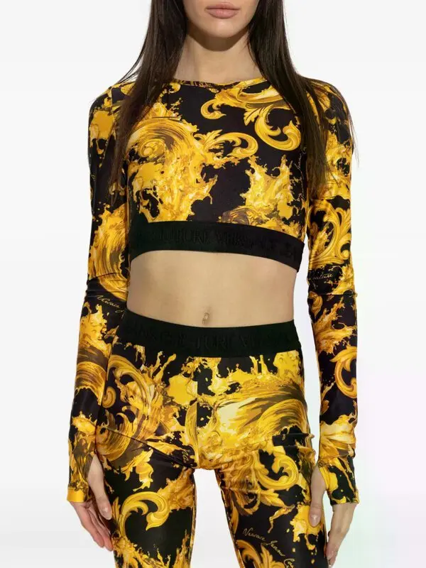 Versace Long-sleeved Pattern Top