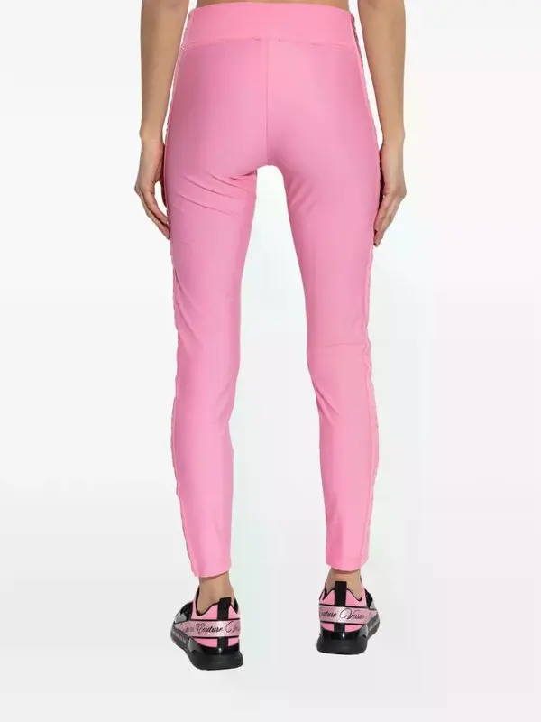 Versace Logo-detail Leggings - Pink
