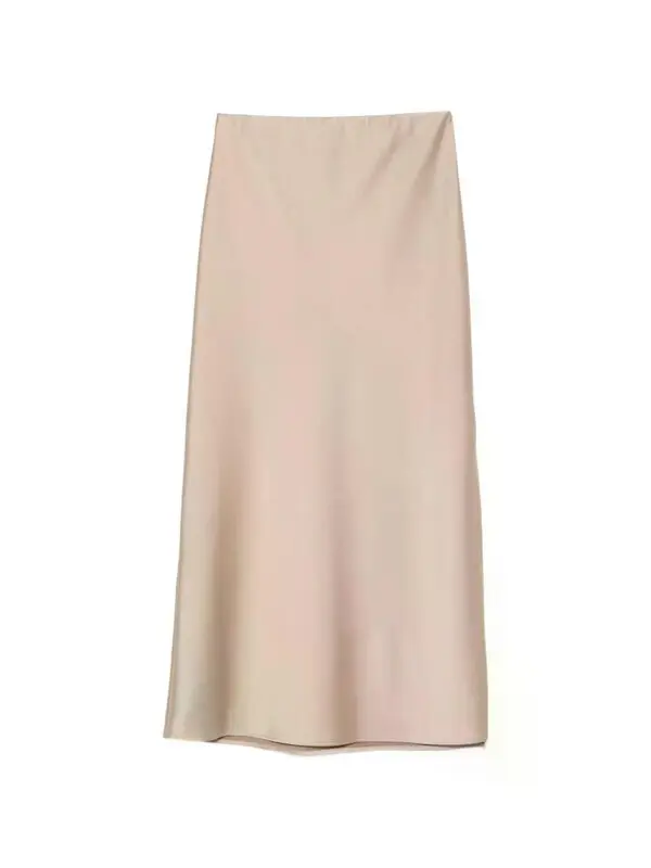 D.exterior Side-slit Maxi Skirt